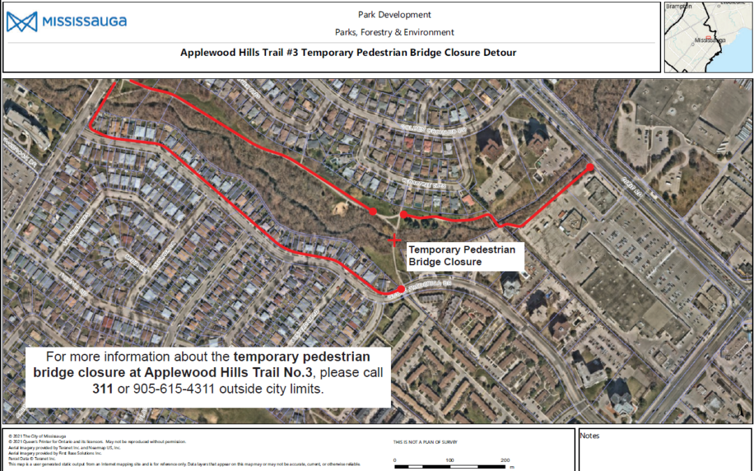 Pedestrian Bridge Temporary Closure Notice – Applewood Hills #3 & #6 ...